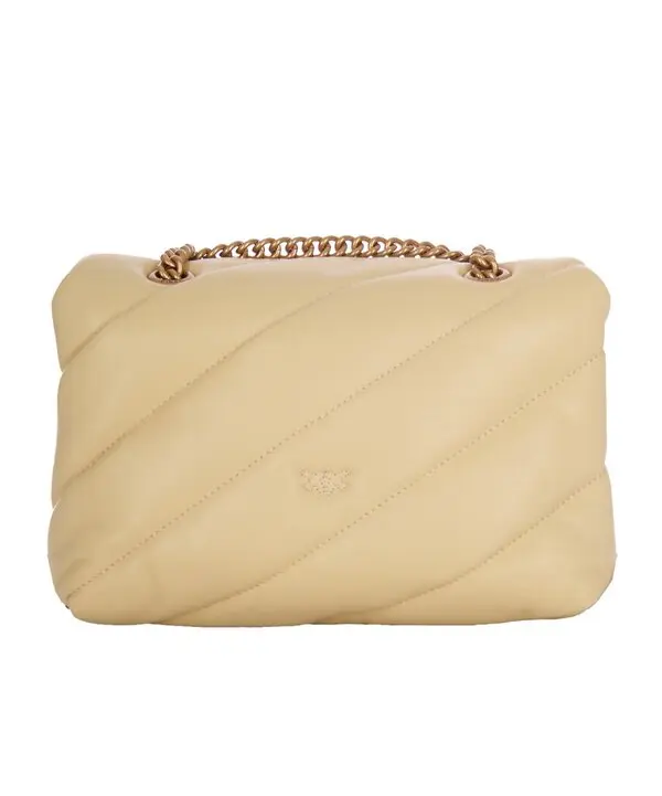 Pinko Love Puff Quilted Mini Shoulder Bag - Nude