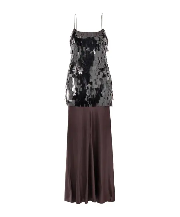 Staud Mesa Sequined Slip Dress