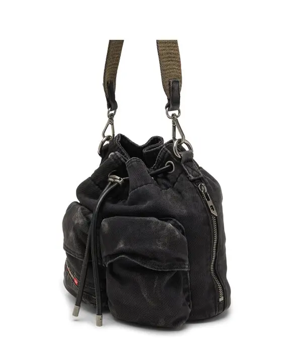 DIESEL® Multi-pocket Denim Bucket Bag