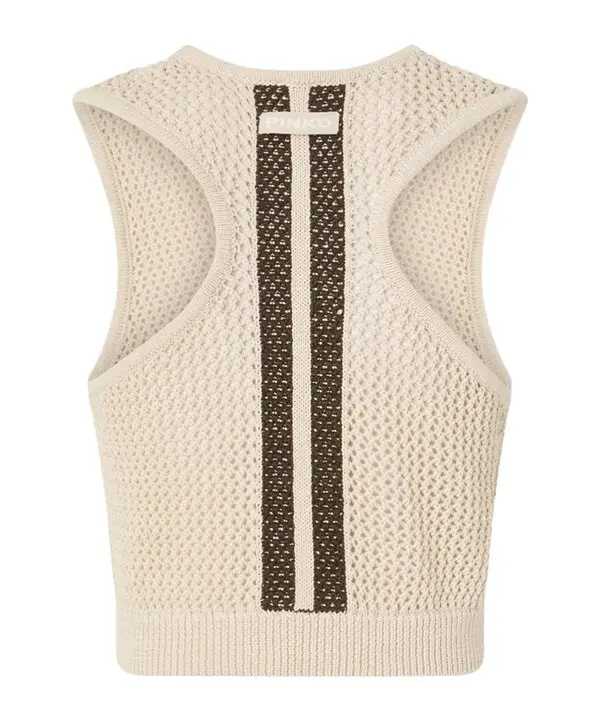 Pinko Morus Crochet Sleeveless Top