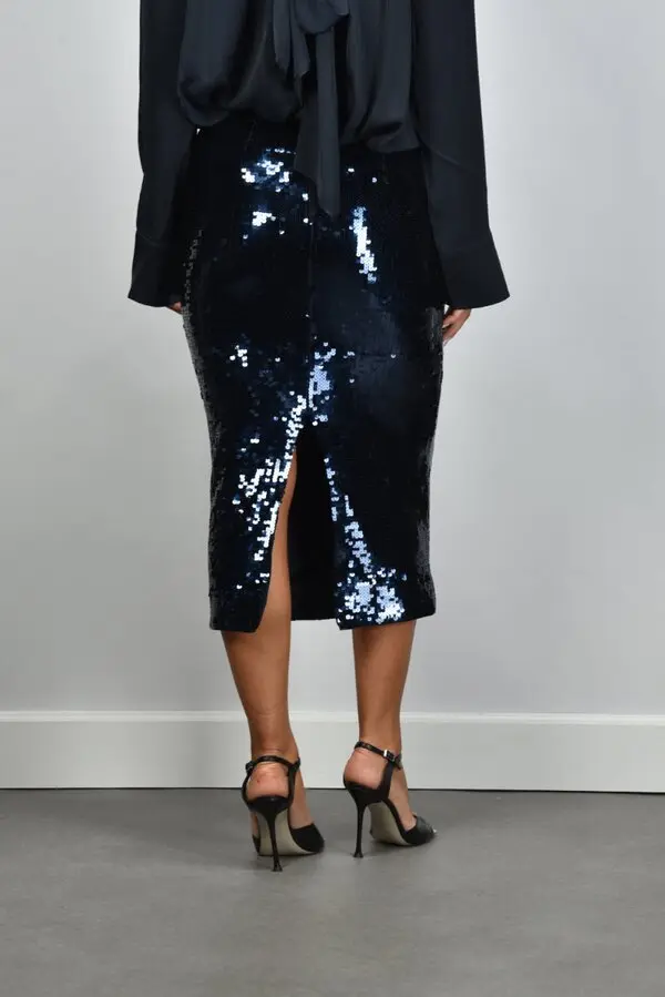 ROTATE BY BIRGER CHRISTENSEN Sequin Embellished Pencil Skirt