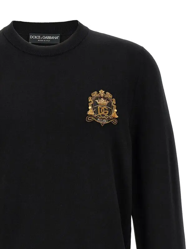 Dolce & Gabbana Heraldic Patch Crewneck Sweatshirt