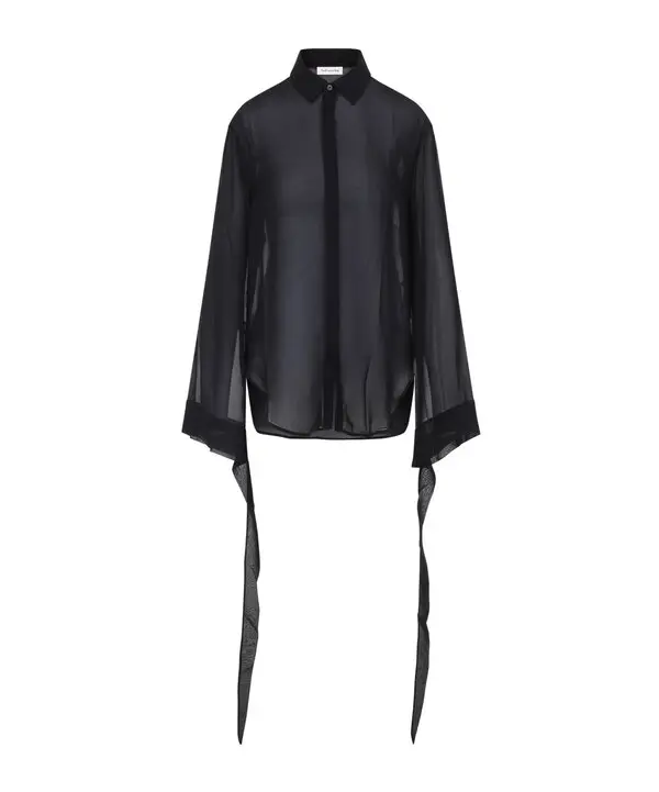 THE FRANKIE SHOP Tie-sleeve Shirt - Black