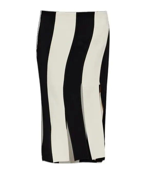 ENTIRE STUDIOS Striped Midi Skirt - White