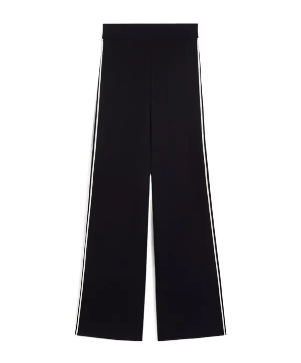 Max Mara Stripe-detail Palazzo Pants - Navy Blue