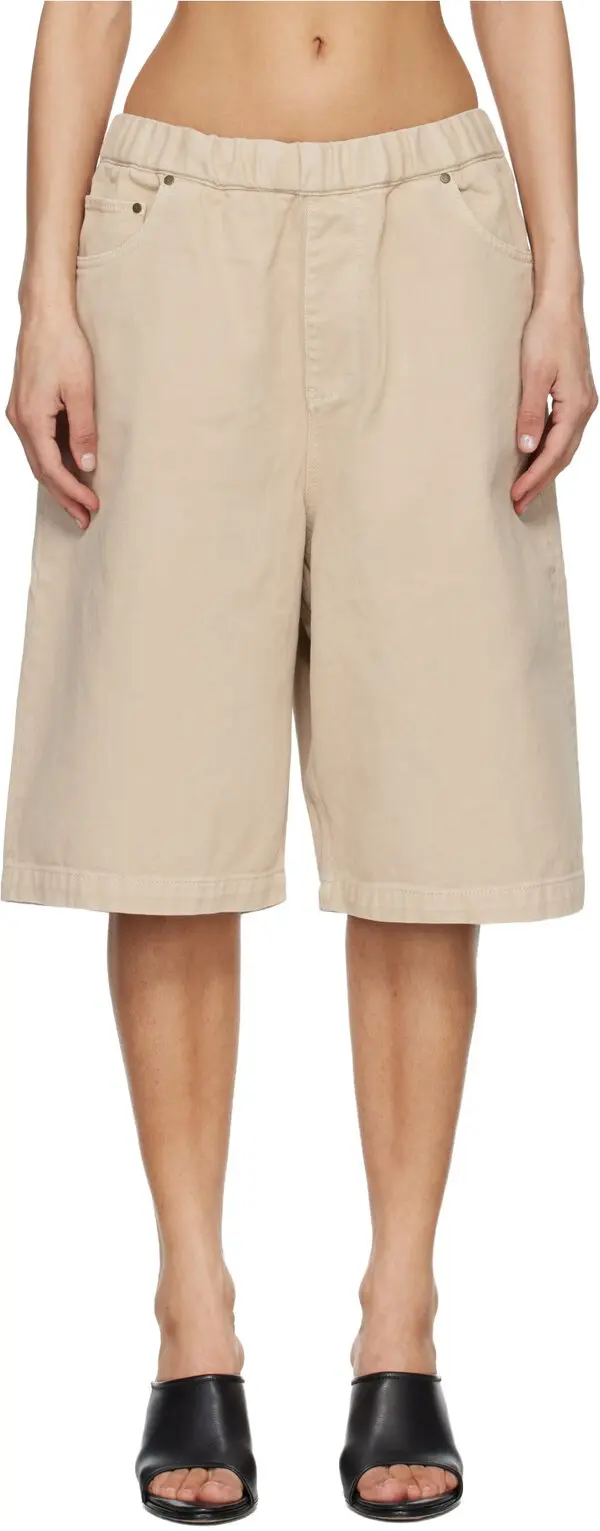 ENTIRE STUDIOS Spar Cotton Canvas Bermuda Shorts - Beige