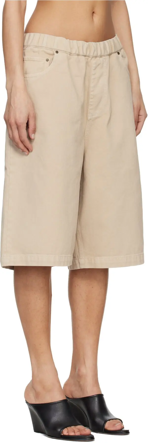 ENTIRE STUDIOS Spar Cotton Canvas Bermuda Shorts - Beige