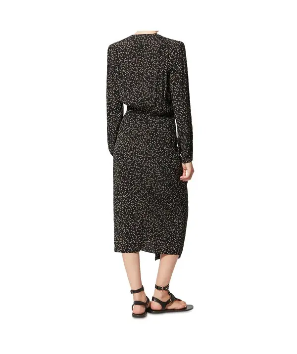 Isabel Marant Étoile V-neck Long Sleeve Pleated Dress