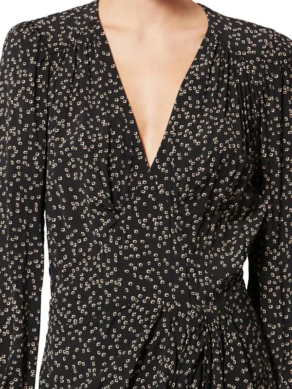 Isabel Marant Étoile V-neck Long Sleeve Pleated Dress