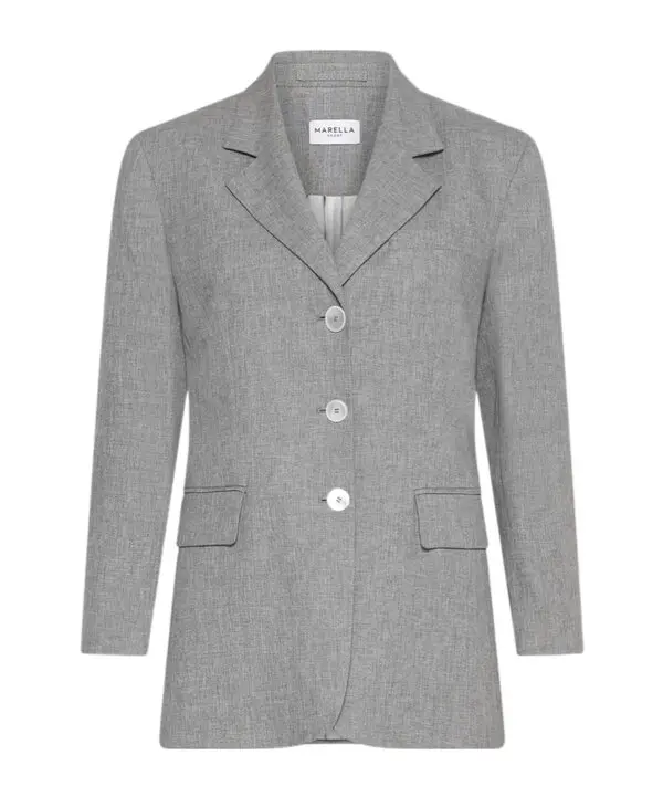Marella Single-breasted Linen-blend Blazer