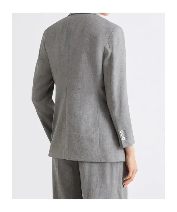 Marella Single-breasted Linen-blend Blazer