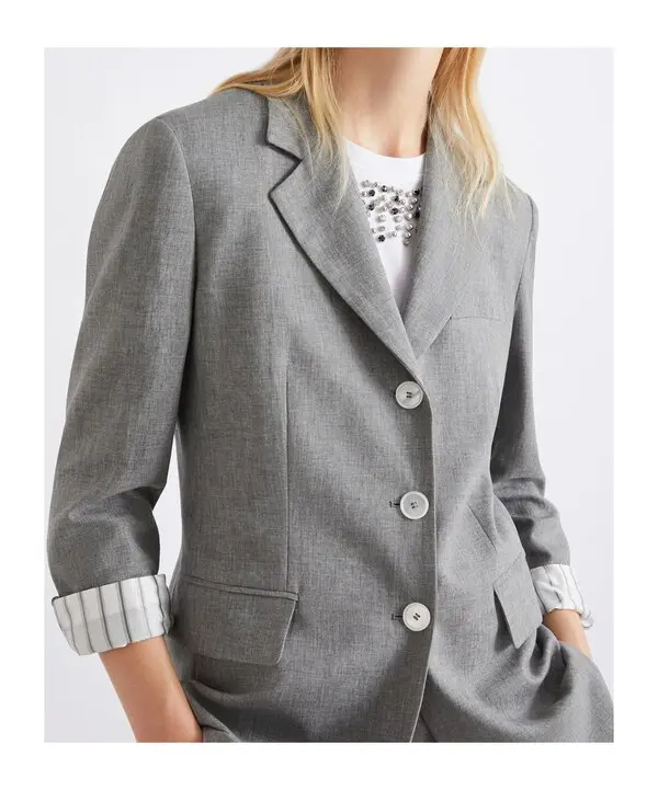 Marella Single-breasted Linen-blend Blazer