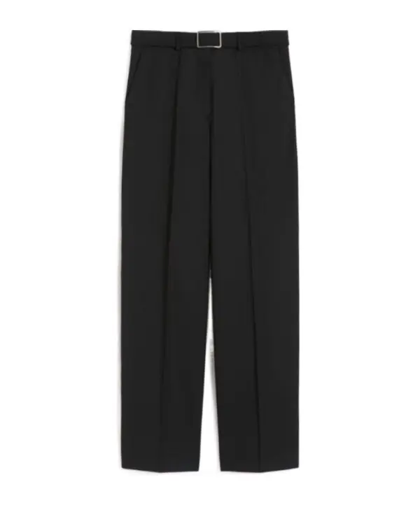 Sportmax Belted Gabardine Wool Trousers