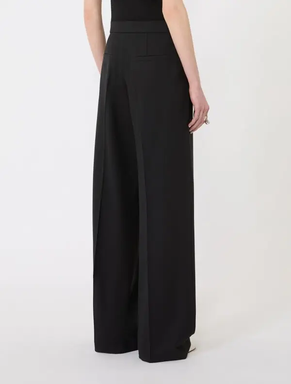 Sportmax Belted Gabardine Wool Trousers