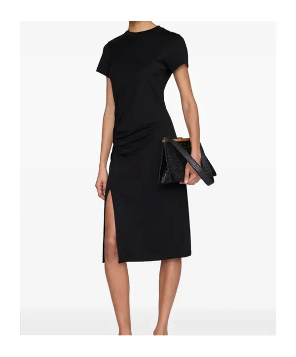 ANINE BING Vida Ruched Jersey Dress