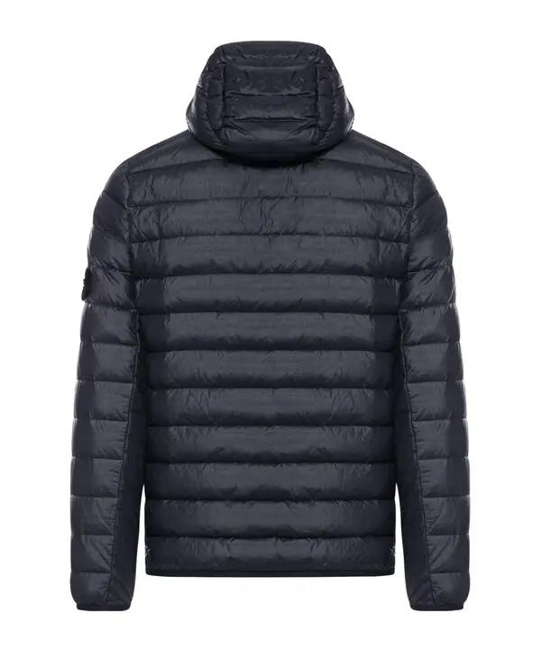 Stone Island Lightweight Hooded Down Jacket - Blue