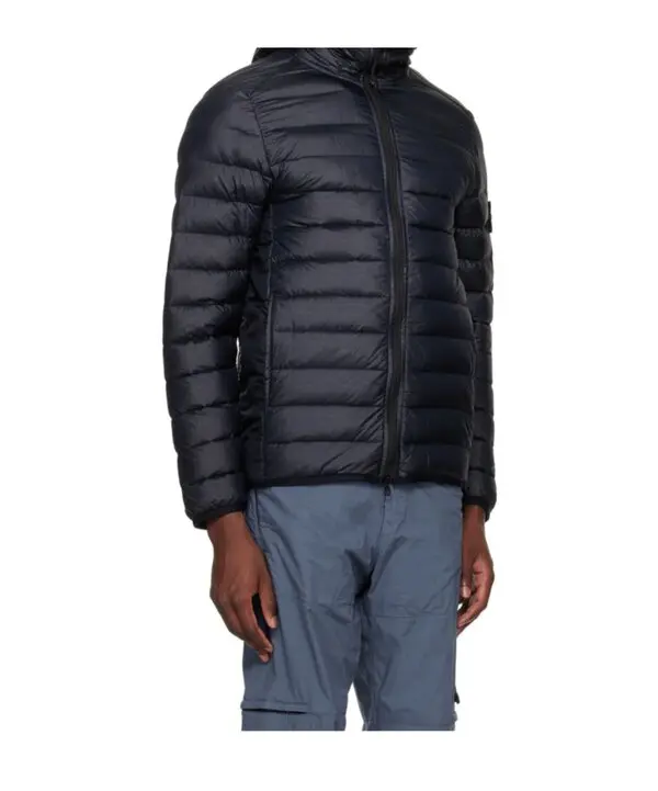 Stone Island Lightweight Hooded Down Jacket - Blue