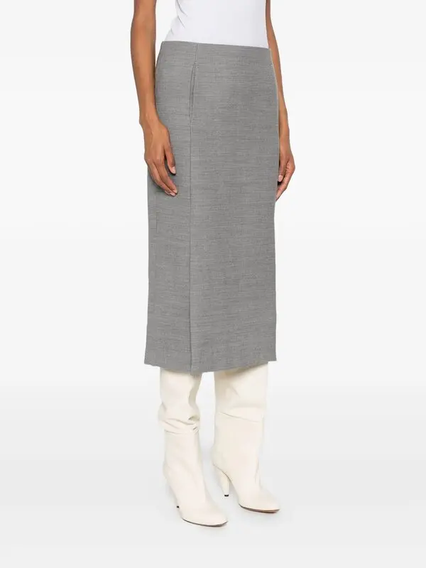 ENTIRE STUDIOS Straight Midi Skirt - Gray