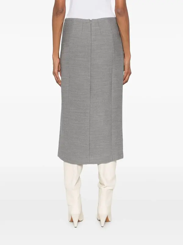 ENTIRE STUDIOS Straight Midi Skirt - Gray