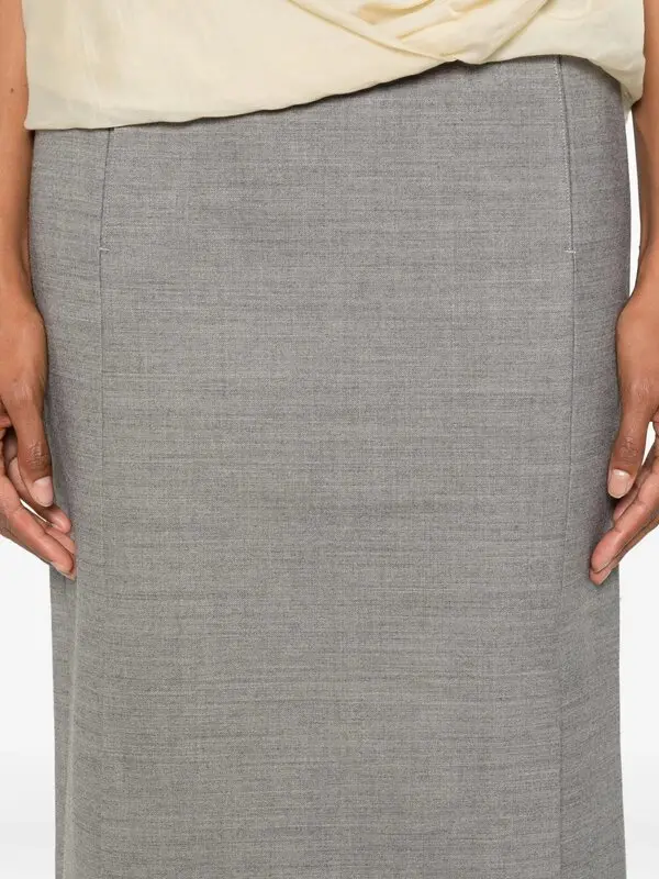 ENTIRE STUDIOS Straight Midi Skirt - Gray