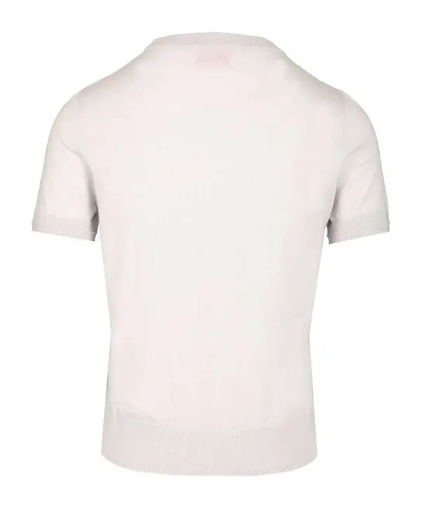 DIESEL® Embroidered Logo Knit Top - Grey