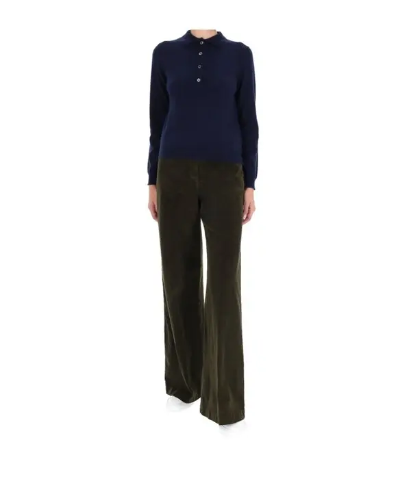 Aspesi Polo Collar Long Sleeve Jumper - Black