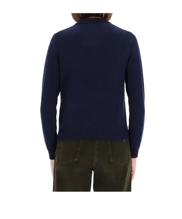 Aspesi Polo Collar Long Sleeve Jumper - Black