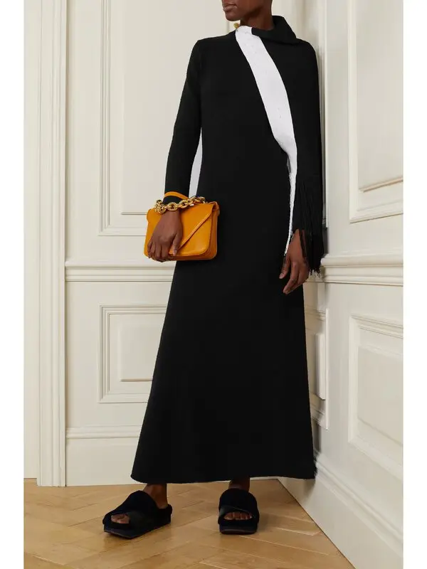 Proenza Schouler Knit Dress With Gemstone Brooch Detail
