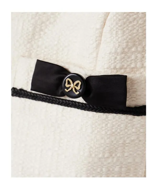 LoveShackFancy Cropped Bow-embellished Jacket