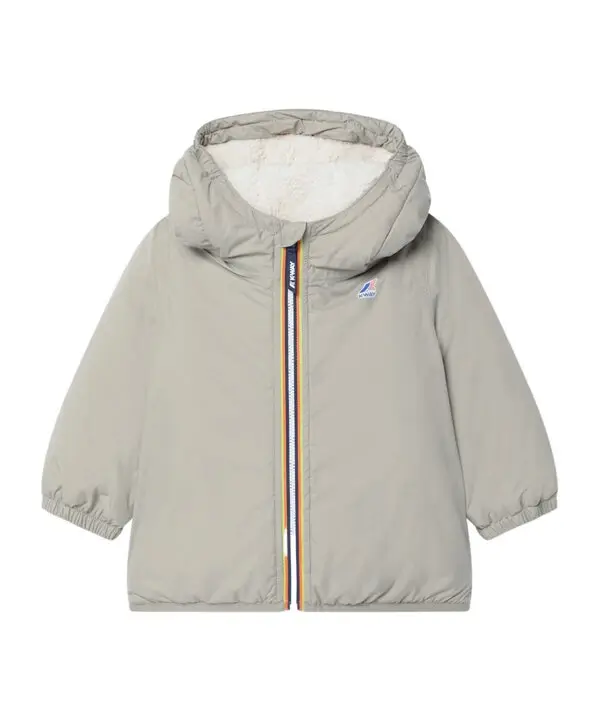 K-WAY Kids Winter Jacket With Faux Fur Lining - Nude