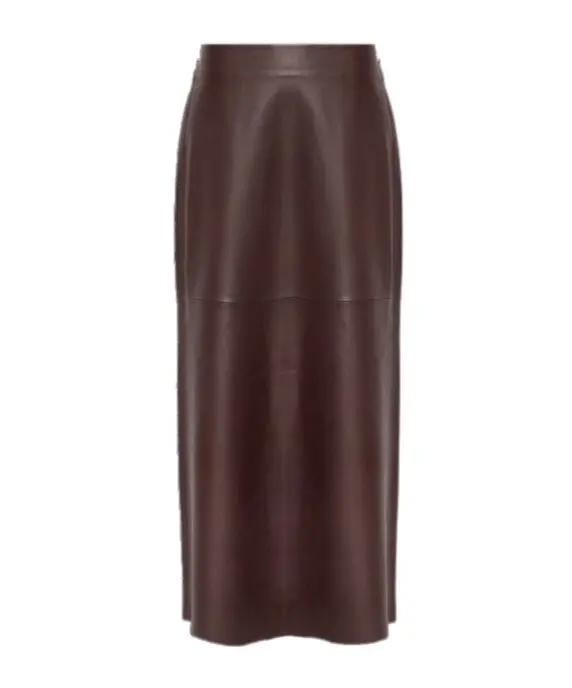 SAMSOE SAMSOE Sapia Paneled Leather Skirt