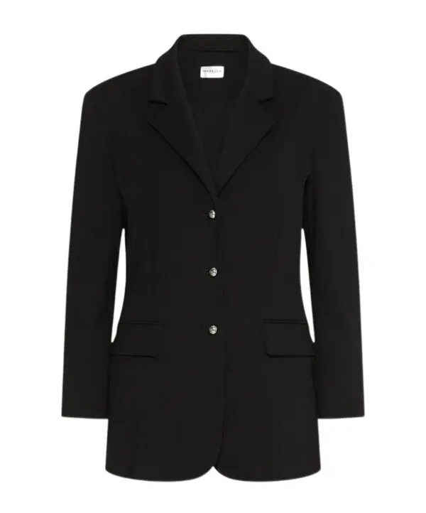 Marella Single-breasted Blazer In Stretch Jersey - Black