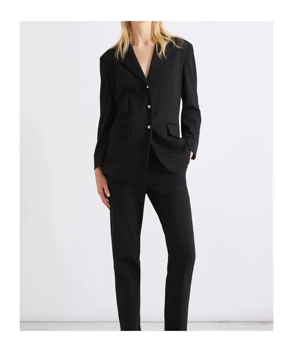 Marella Single-breasted Blazer In Stretch Jersey - Black