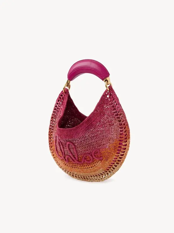 Chloé Woven Shoulder Bag With Letter Detail - Brown