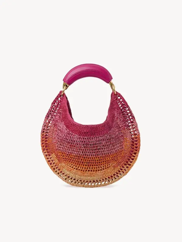 Chloé Woven Shoulder Bag With Letter Detail - Brown