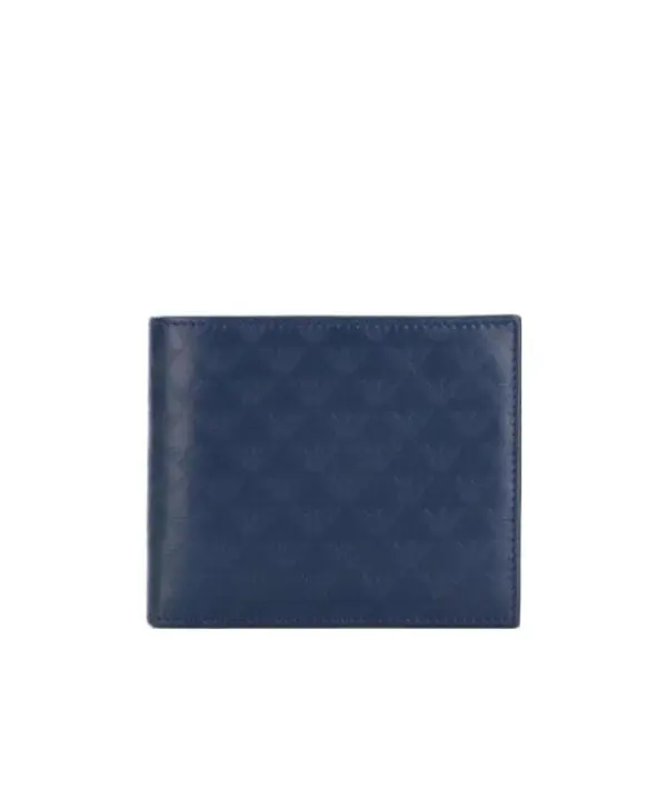Emporio Armani Logo Details Wallet - Blue