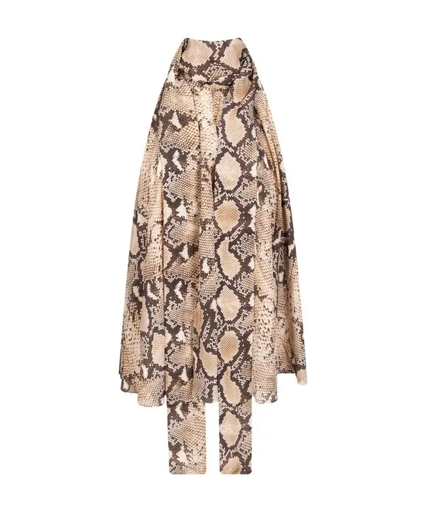 7 For All Mankind Snake-print Skirt - Nude