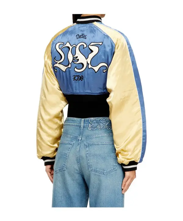 DIESEL® Cropped Jacket With Ribbed Details