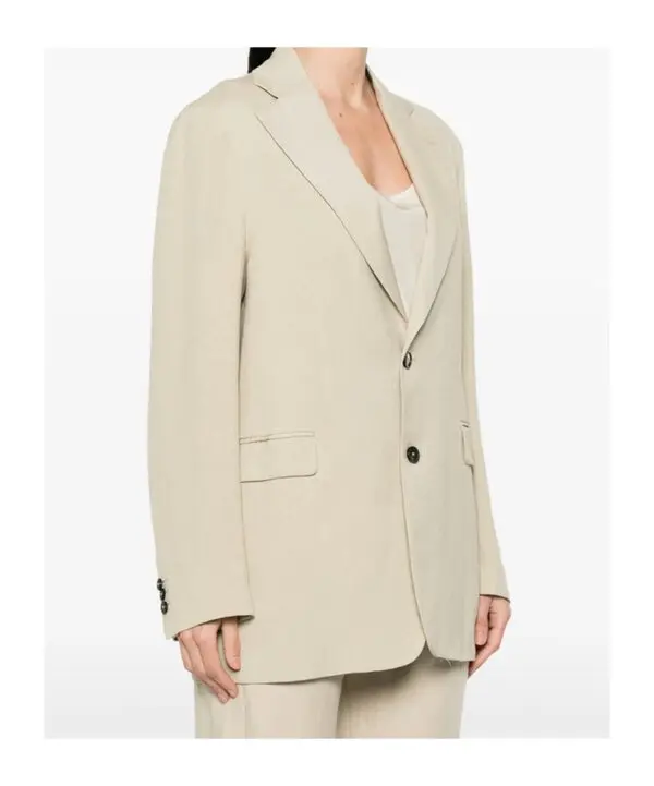 Barena Venezia Long-sleeved Blazer With Notched Lapel - Nude