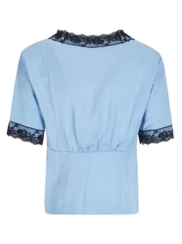 Baum Und Pferdgarten Melonie Lace Trim Top - Blue