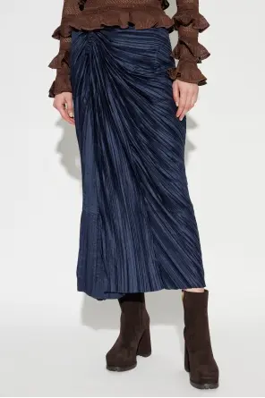 Cult Gaia Pleated Skirt With Slit Detail
