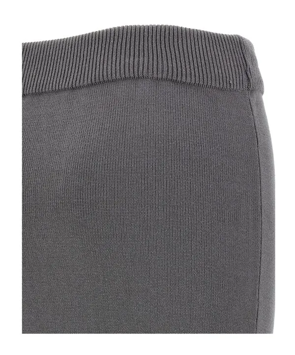 ENTIRE STUDIOS Raw Knit Midi Skirt - Grey