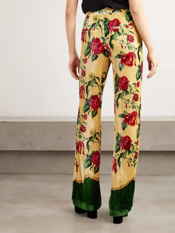 Valentino Garavani Floral Pattern Wide-leg Pants
