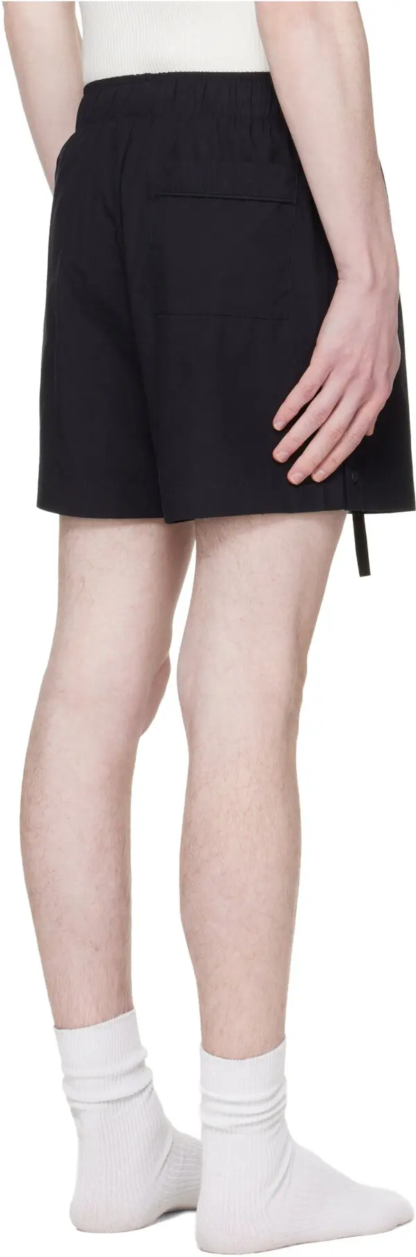 ENTIRE STUDIOS Pajama Drawstring Shorts - Black