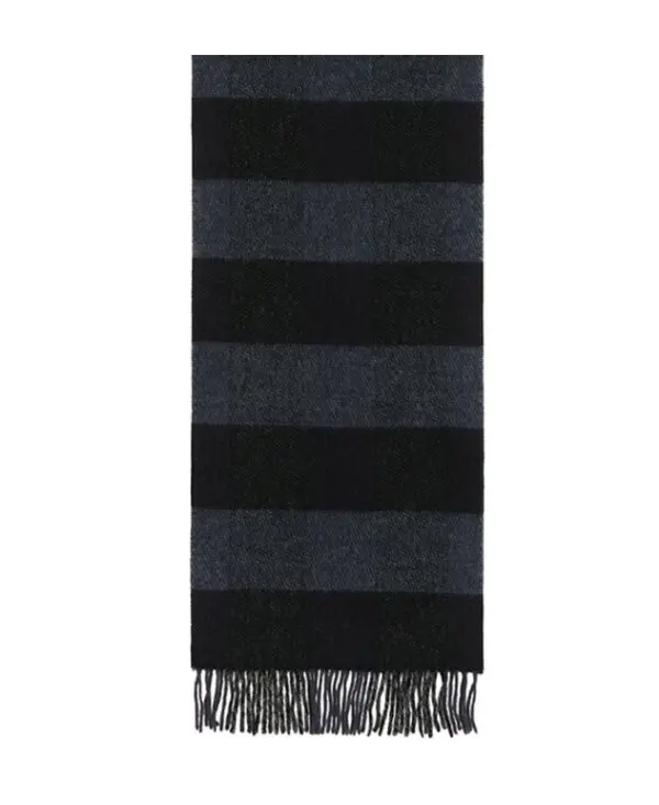 LANVIN Striped Fringed Scarf