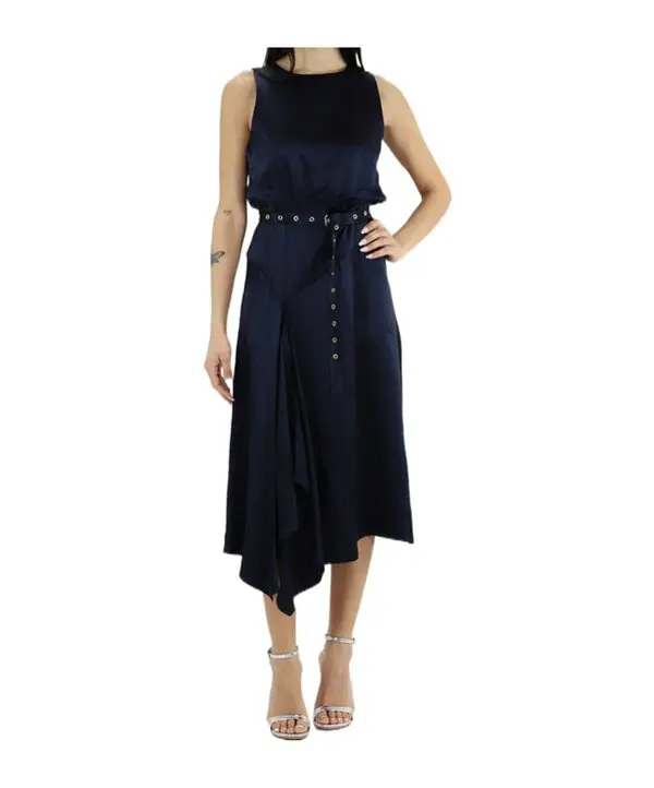 Liu Jo Belted Asymmetric Midi Dress