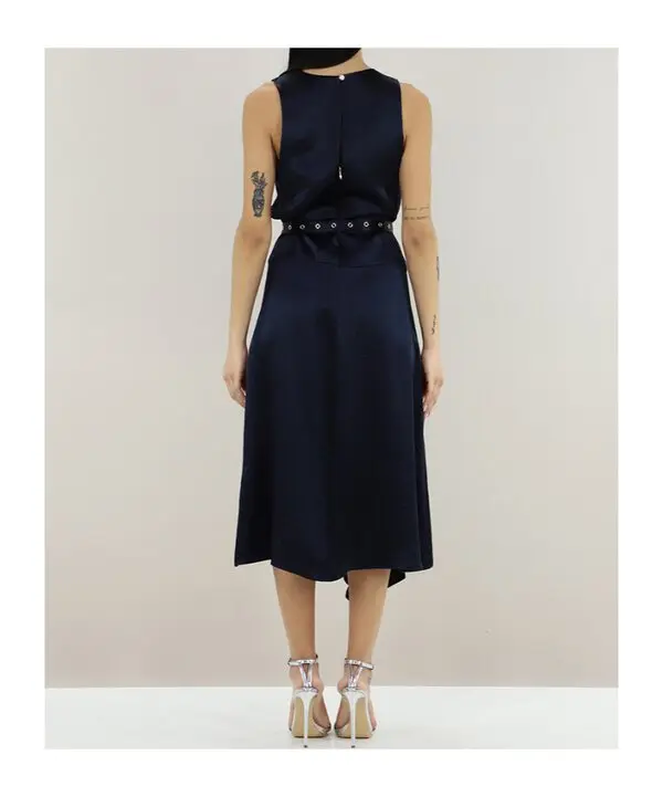 Liu Jo Belted Asymmetric Midi Dress