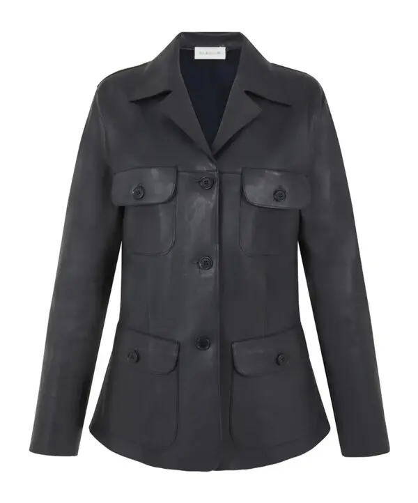 P.a.r.o.s.h Leather Button-front Jacket