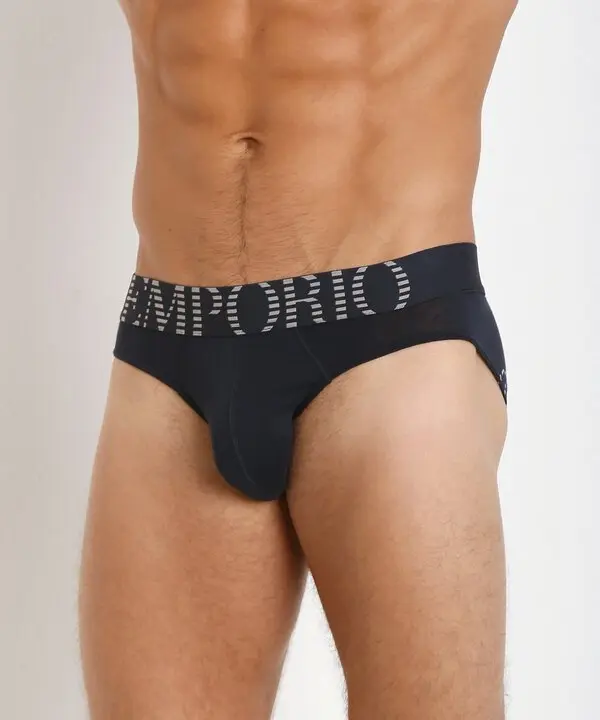 Emporio Armani Logo Detail Panties - Brown