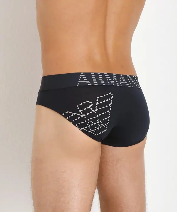 Emporio Armani Logo Detail Panties - Brown